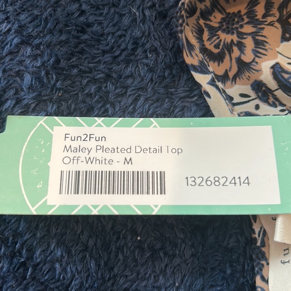 fun 2 fun | Tops | Fun2fun Maley Pleated Detail Blouse | Poshmark